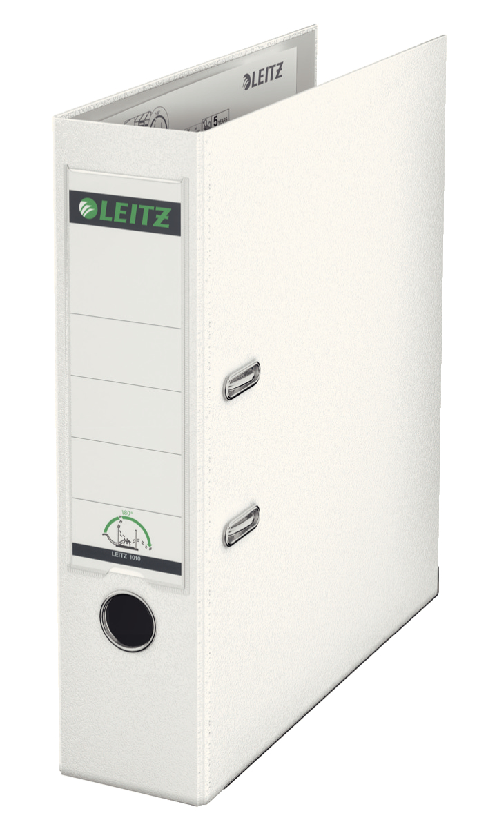 Leitz 180 Lever Arch File 10101001 A4 80mm White Pack of 10