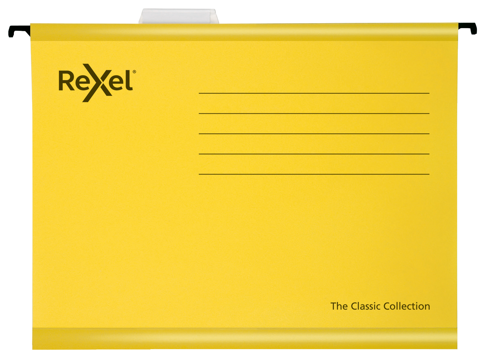 Rexel Classic Foolscap Suspension Files V base 15mm Yellow PK25 - 2115593