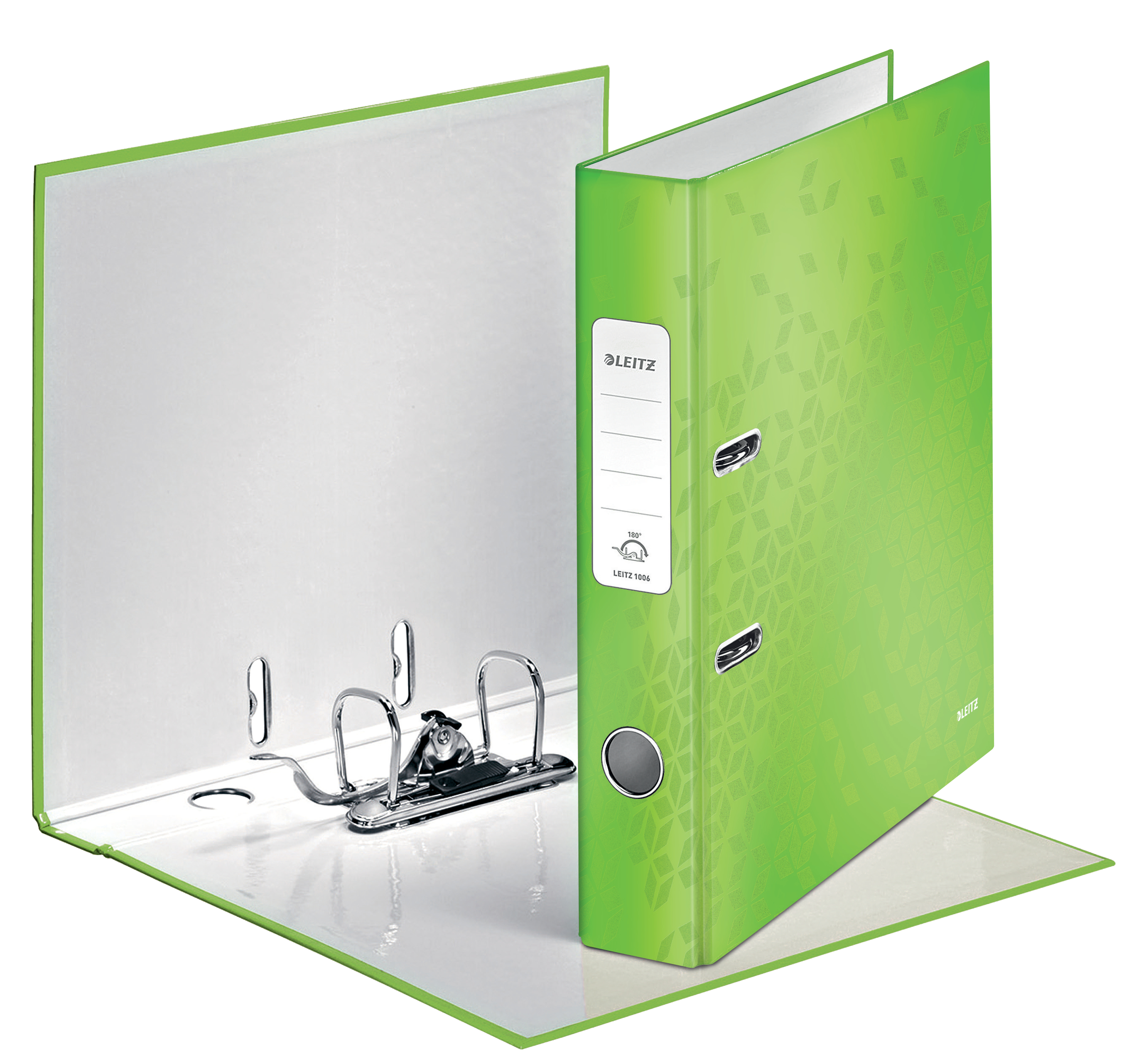 Leitz Lever Arch File 180 WOW A4 50mm Green Pack 10 - 10060054