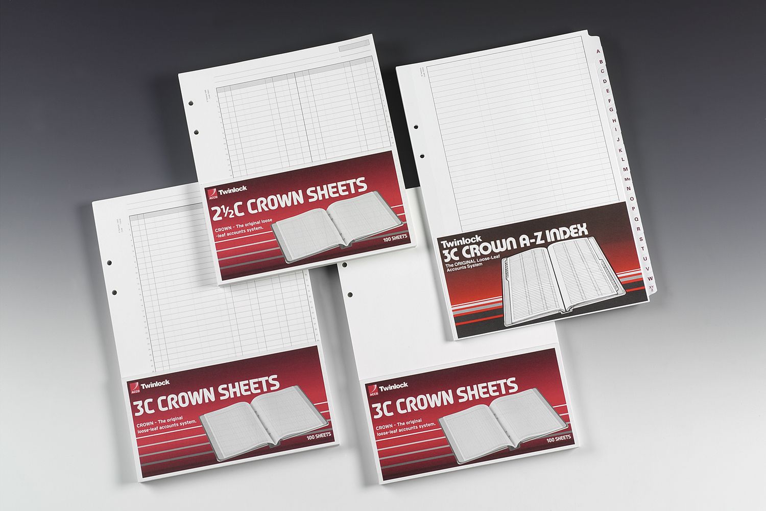 Twinlock Crown 3C Double Ledger Sheets (Pack 100) 75841 - ACCO Brands