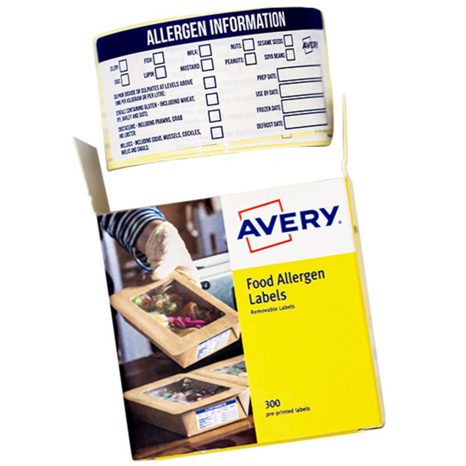 Avery Allergen Food Labels 98x40mm (Pack of 300) - ALL9840