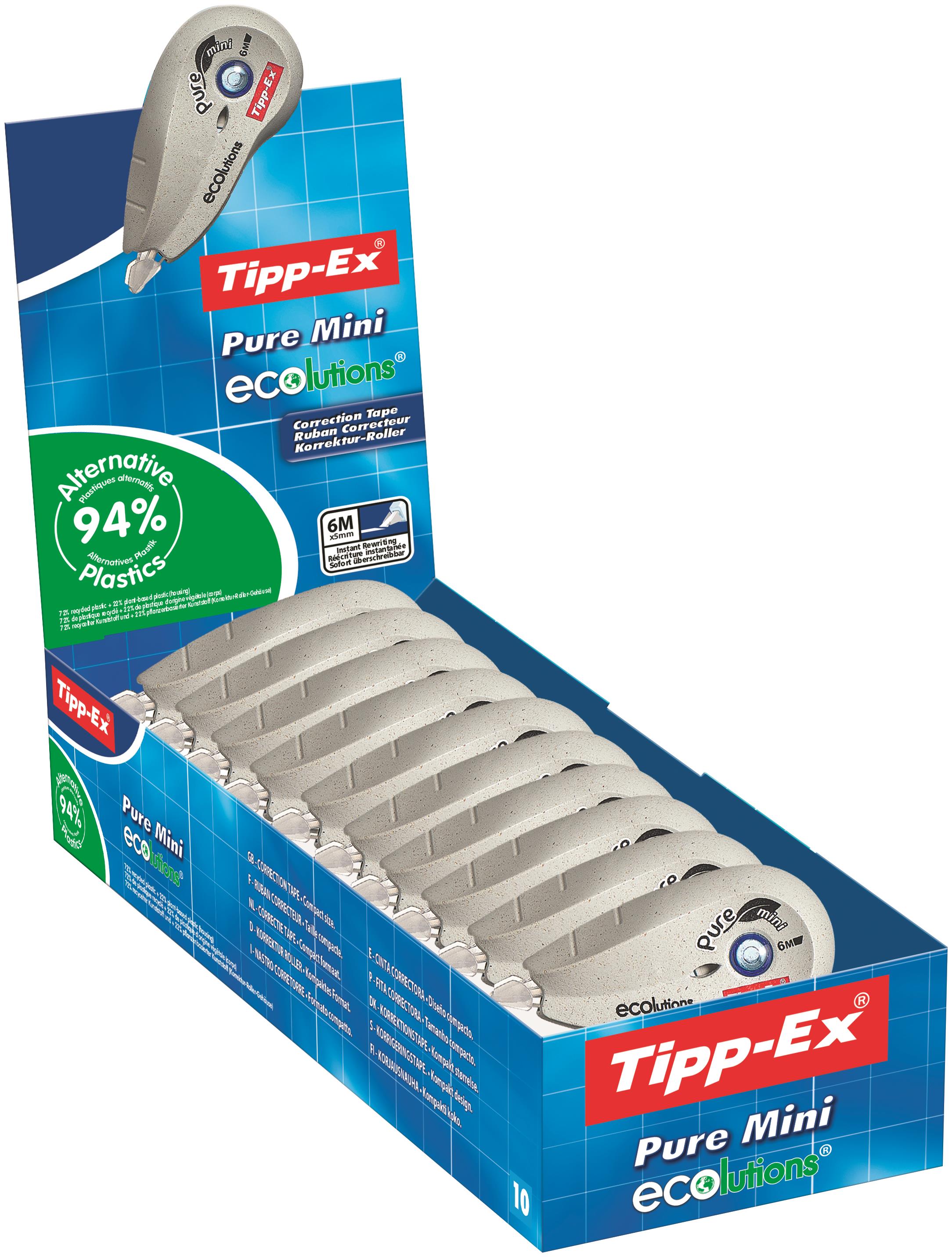 Tipp-Ex Pure ECO Mini Correction Tape Roller 5mmx6m White (Pack 10 ...