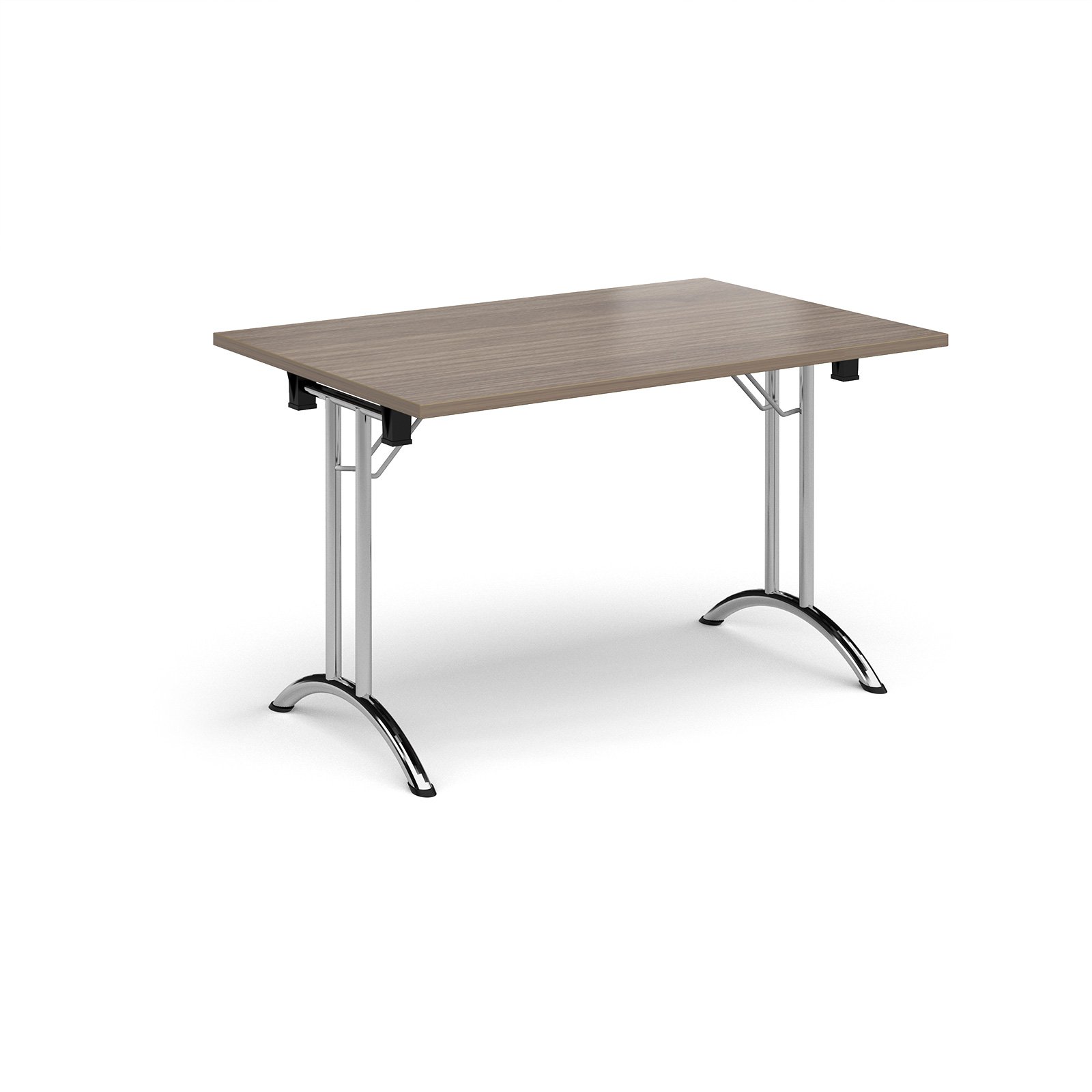 Rectangular folding leg table with curved feet