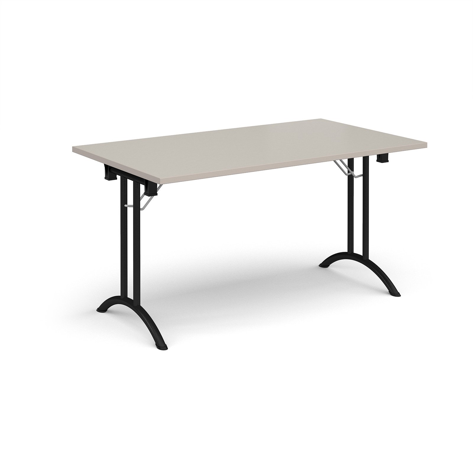 Rectangular folding leg table with curved feet