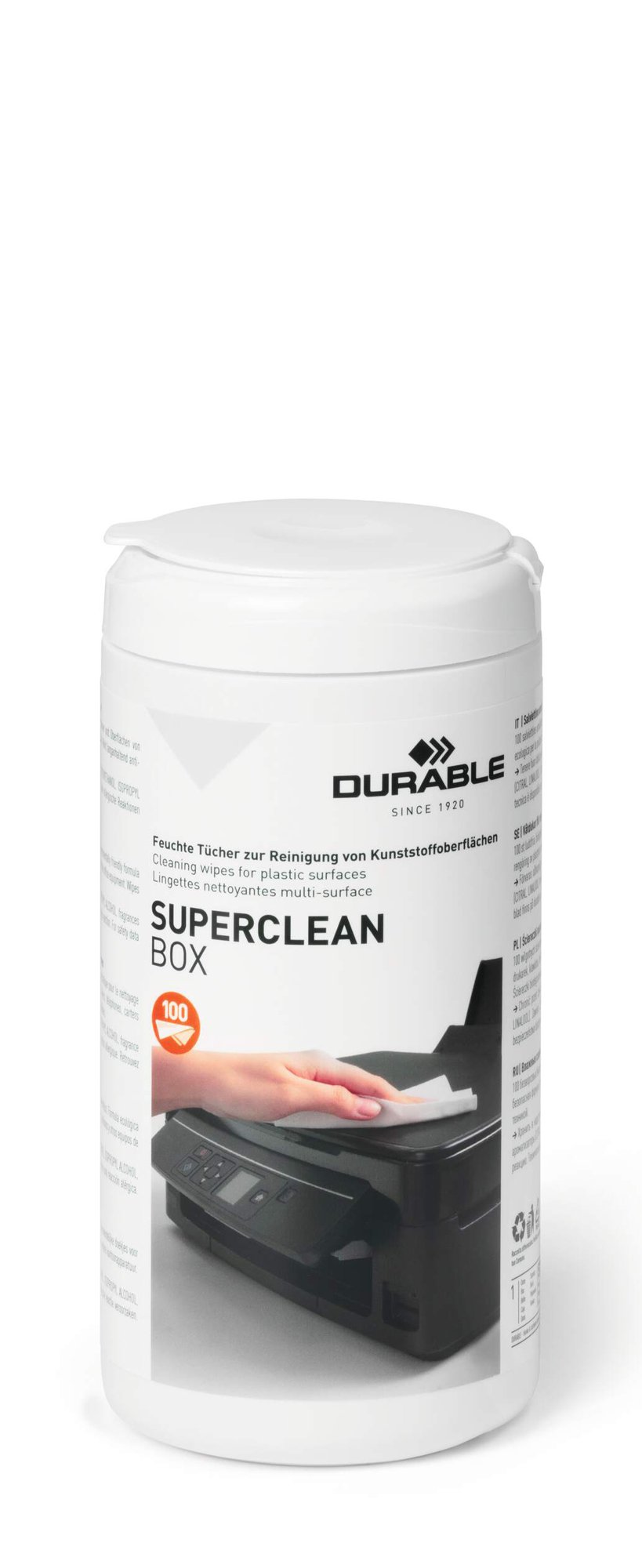 Durable SUPERCLEAN Anti-Static Wipes 570802 - Biodegradable Cleaning ...