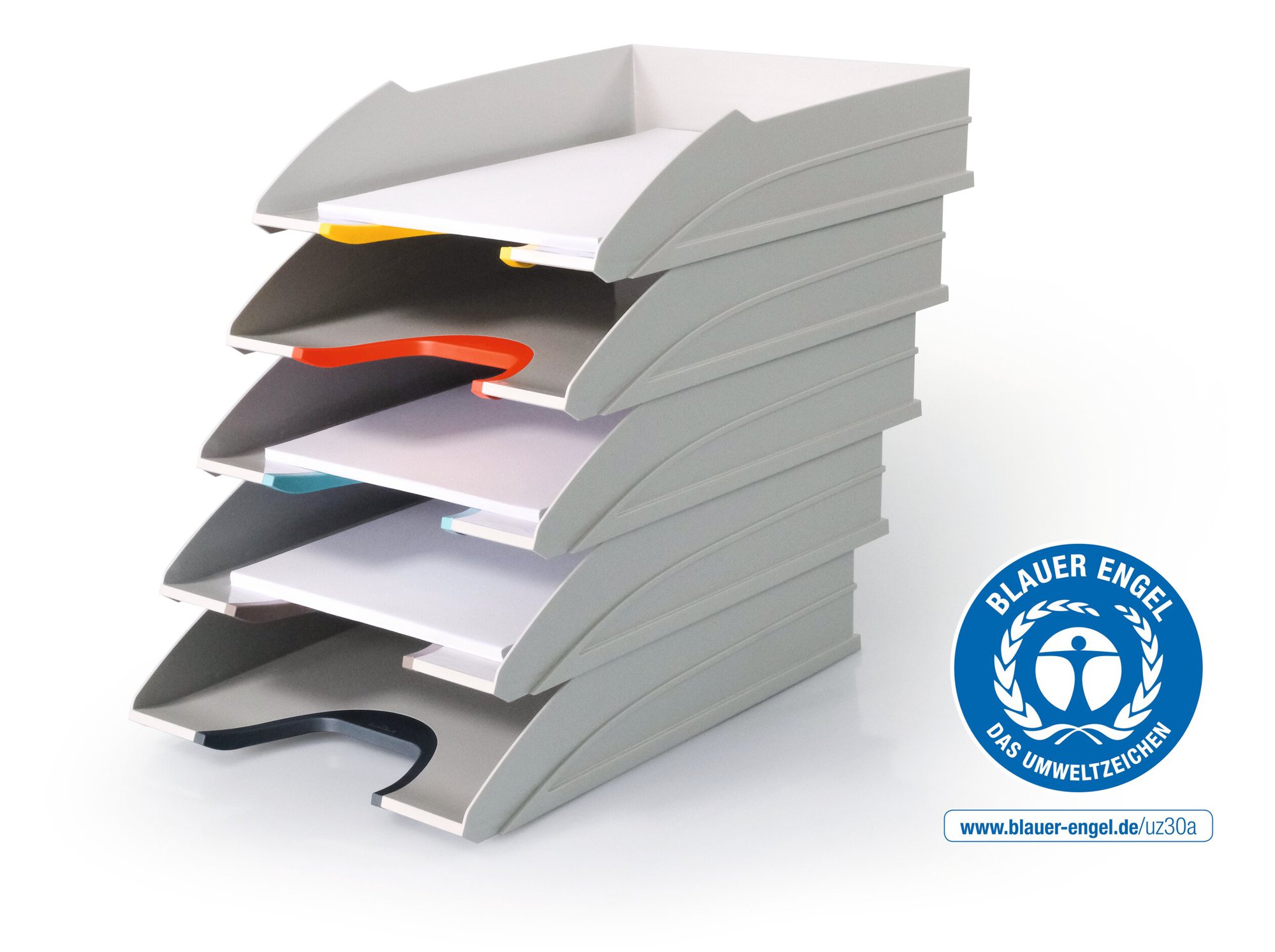 Durable VARICOLOR MIX Letter Trays A4 Stackable Trays (Pack 5) - 770427