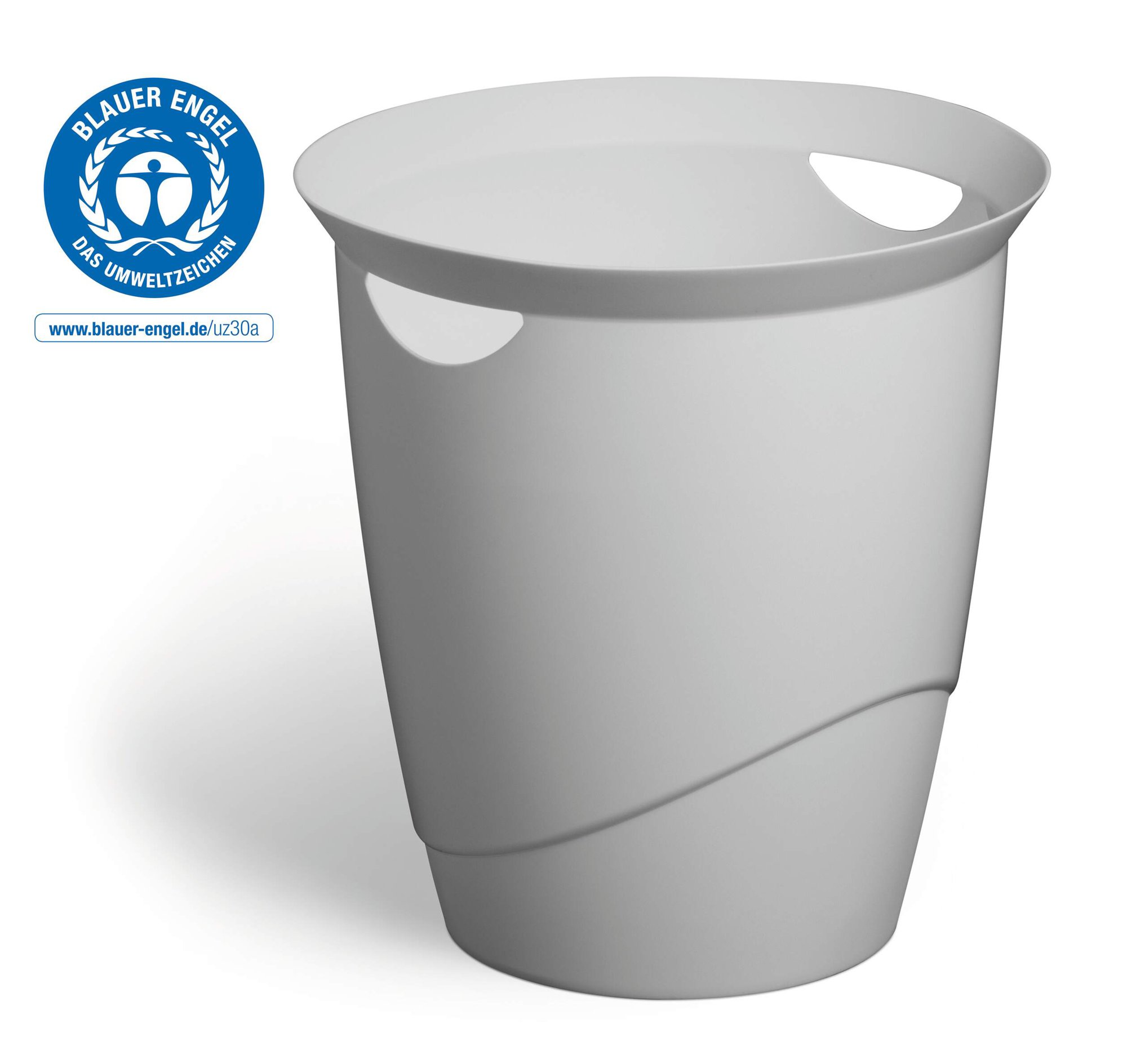 Durable ECO Waste Bin 16 Litre Grey - 776010 | 80% Recycled Plastic