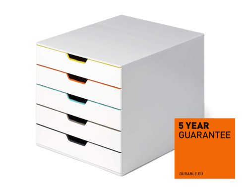 Durable VARICOLOR MIX 4 Drawer Unit Desktop Drawer Set with 5 Colour ...