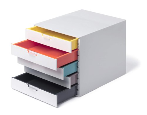 Durable VARICOLOR MIX 4 Drawer Unit Desktop Drawer Set with 5 Colour ...
