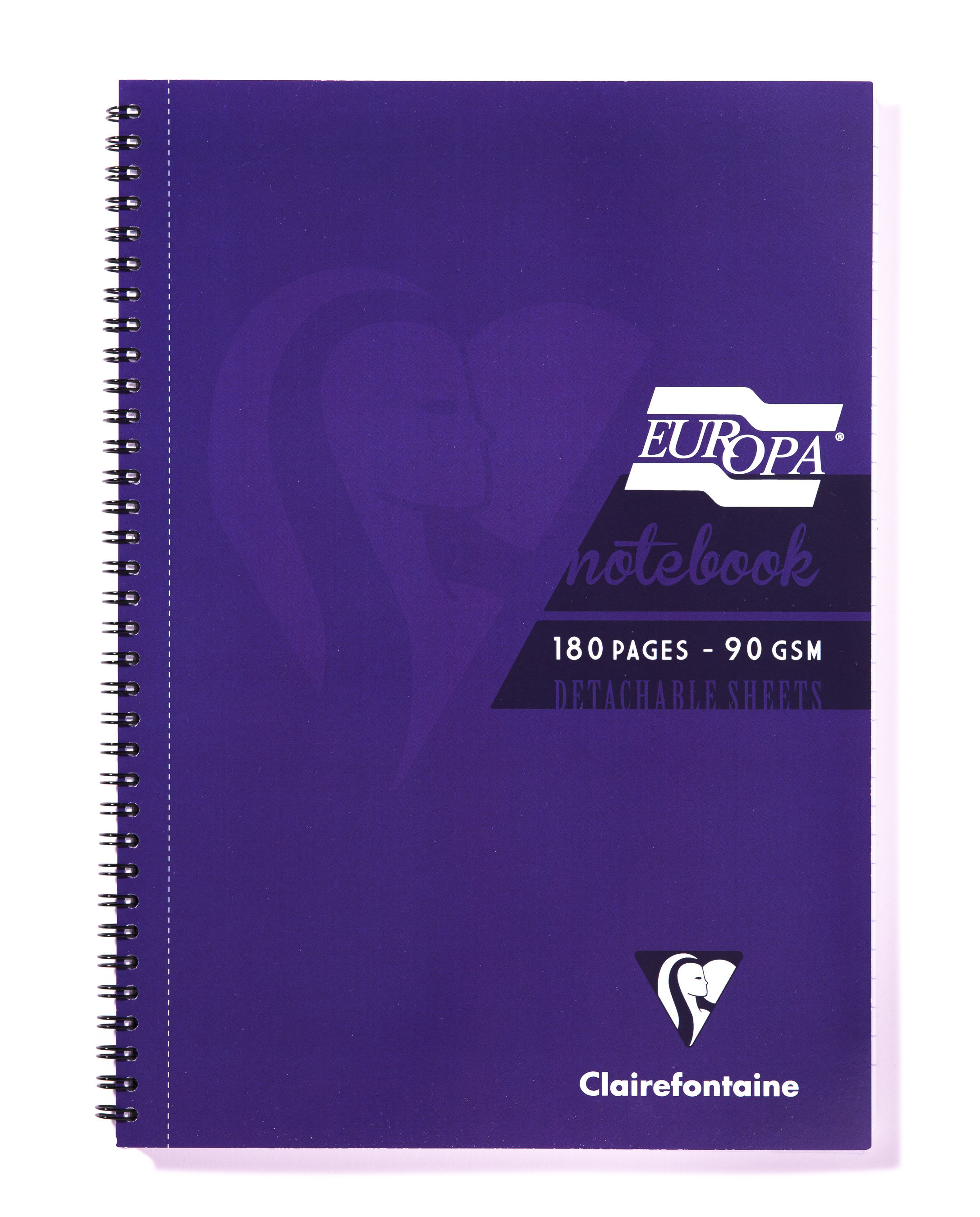Clairefontaine Europa A4 Wirebound Notebook Pack 5 - 5803Z - Purple