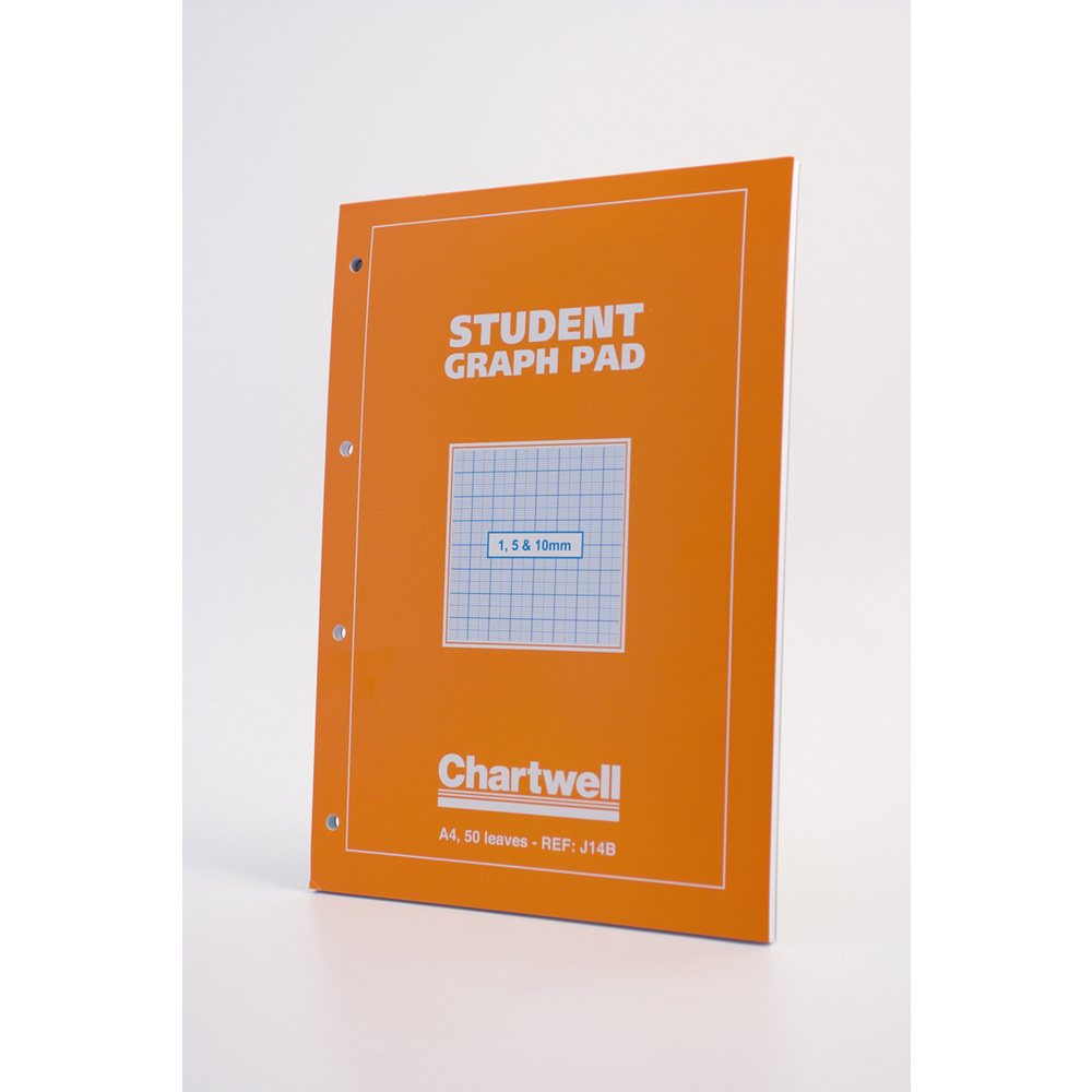 Chartwell Student A4 Graph Pad 1/5/10mm Grid 70gsm 50 Sheets - J14BZ ...