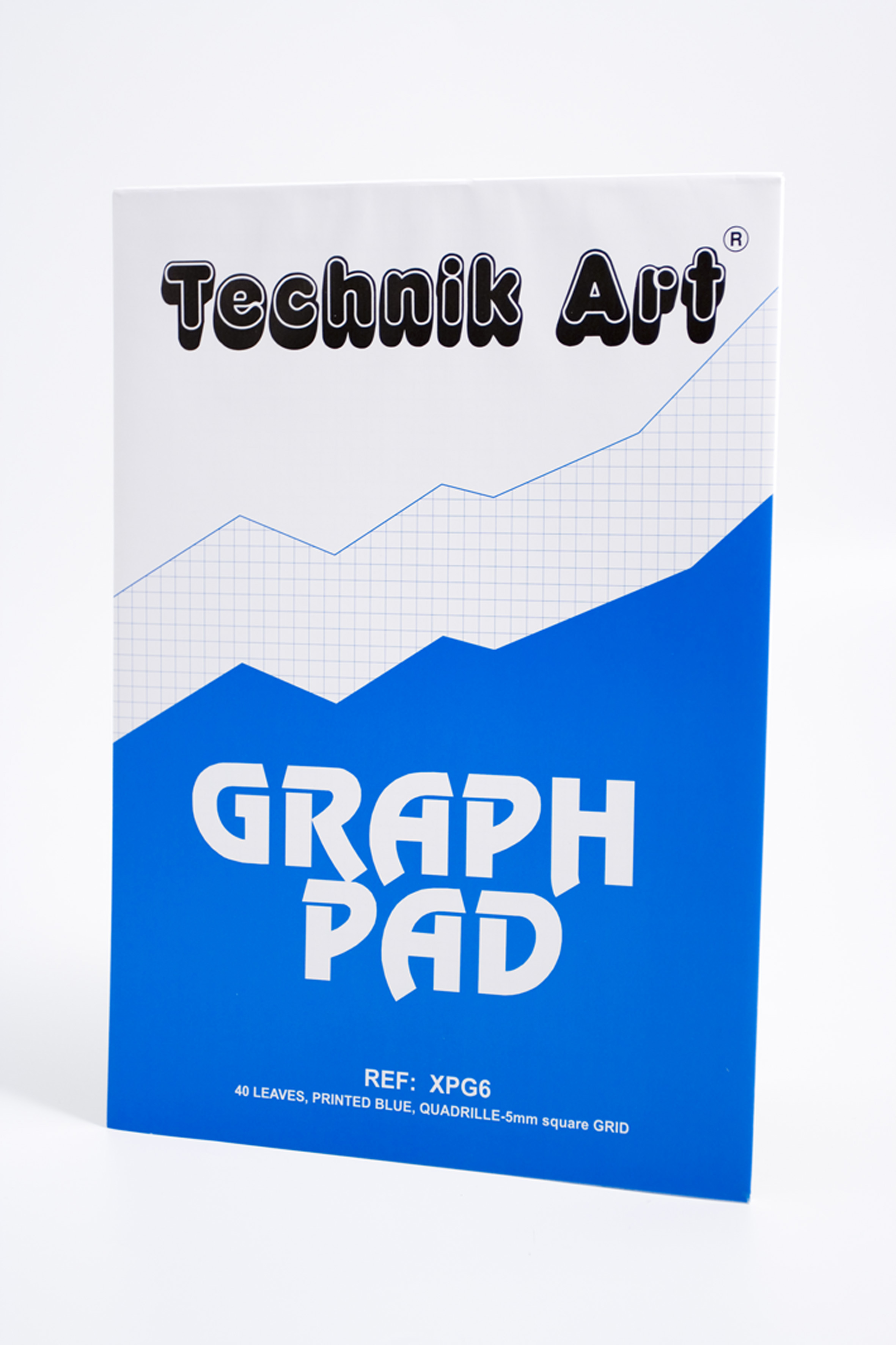 Technik Art A4 Graph Pad 5mm Quadrille 40 Sheets White/Blue XPG6Z