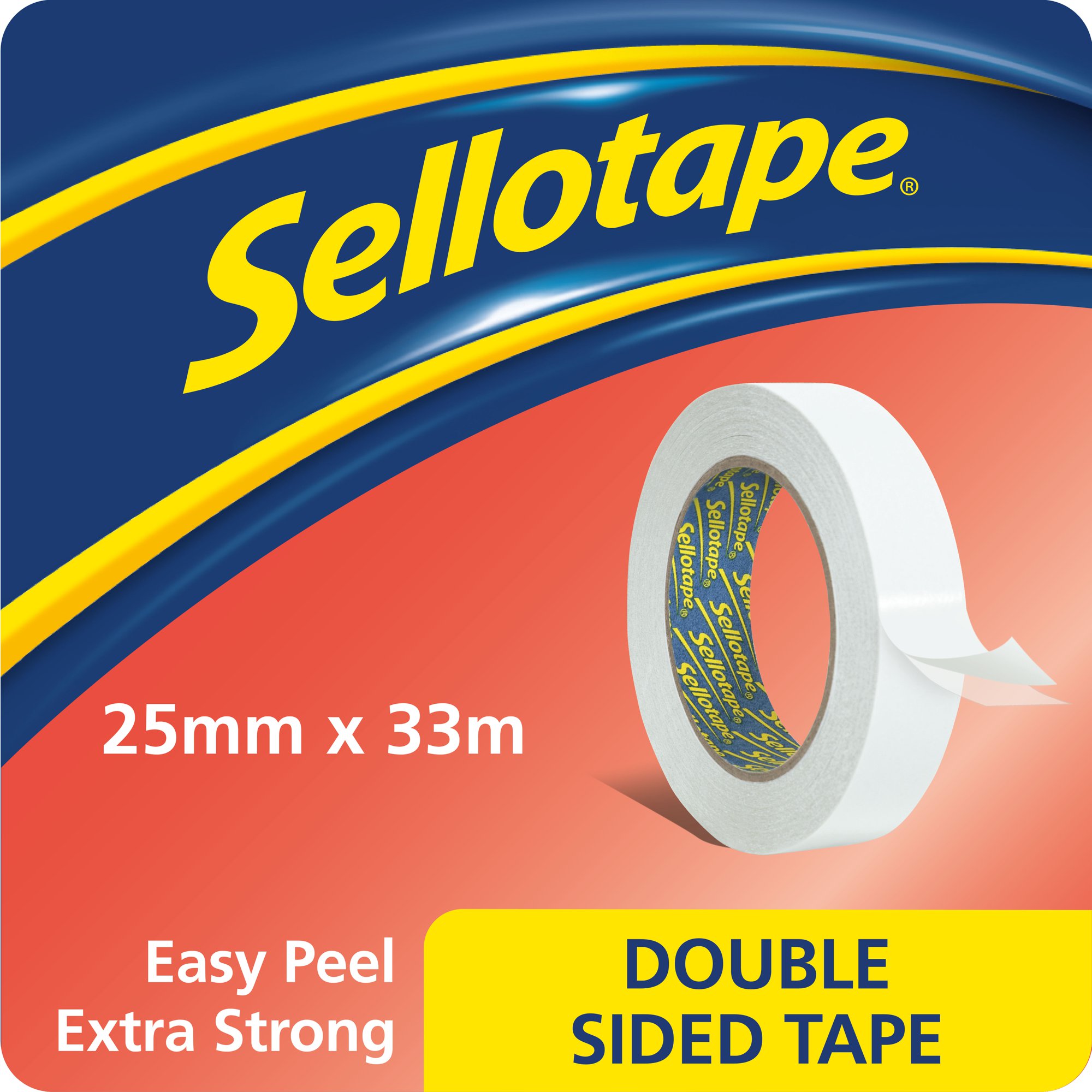 Sellotape Easy Peel Extra Strong Double Sided Tape 25mm x 33m - MPN 1447052