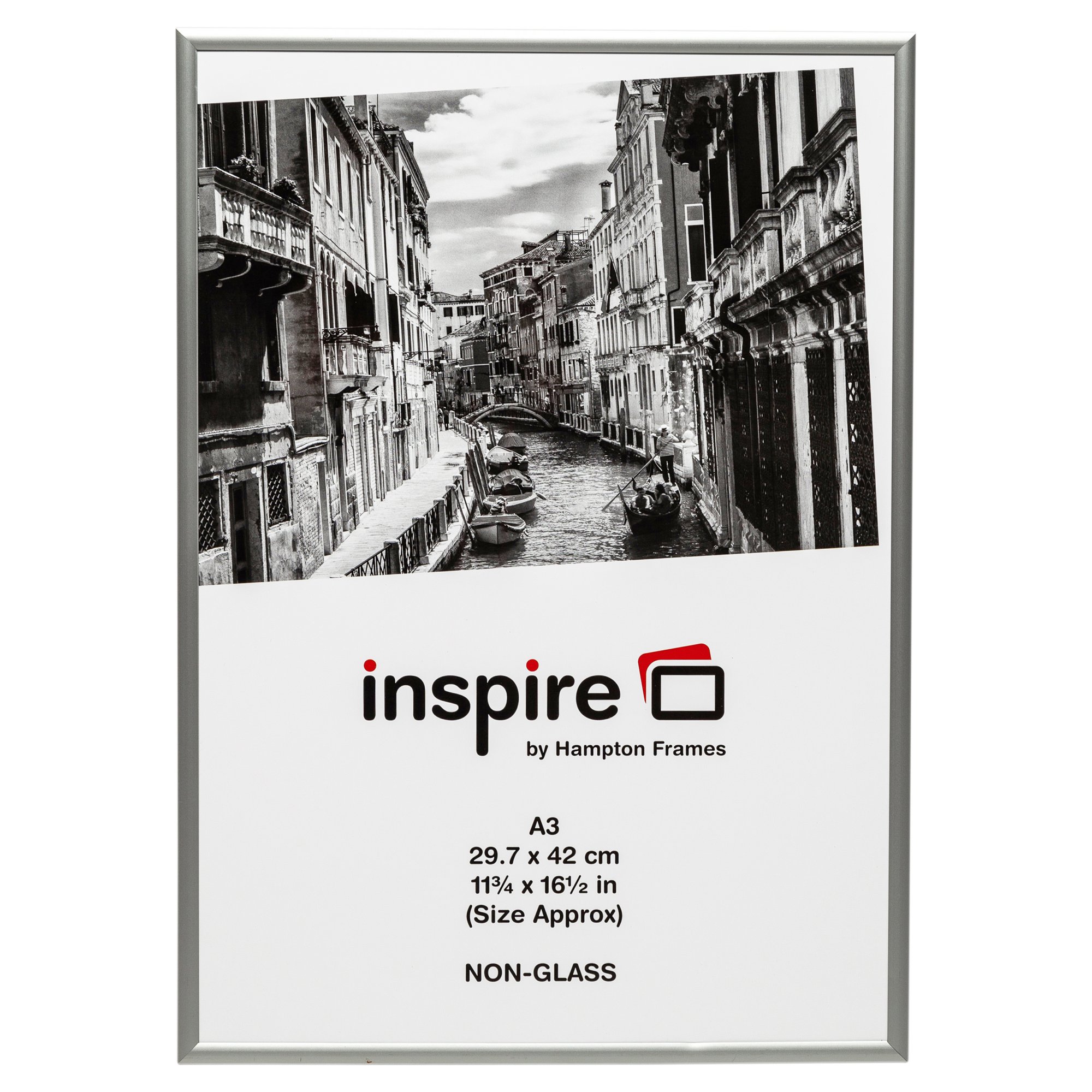 Photo Album Co A3 Aluminium Frame Plastic Front Silver - PAAFA3B