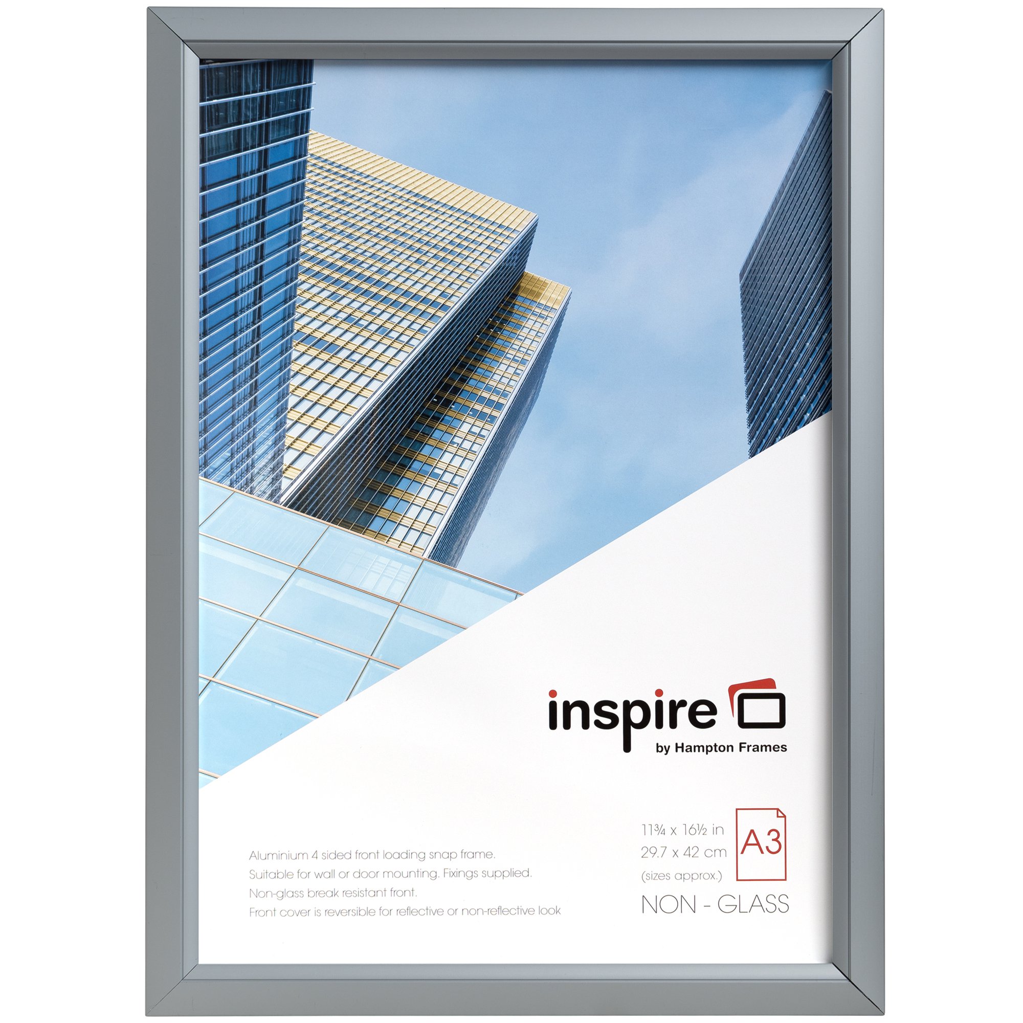 Photo Album Co Poster Snap Frame A3 Aluminium Frame Silver - PAPFA3B