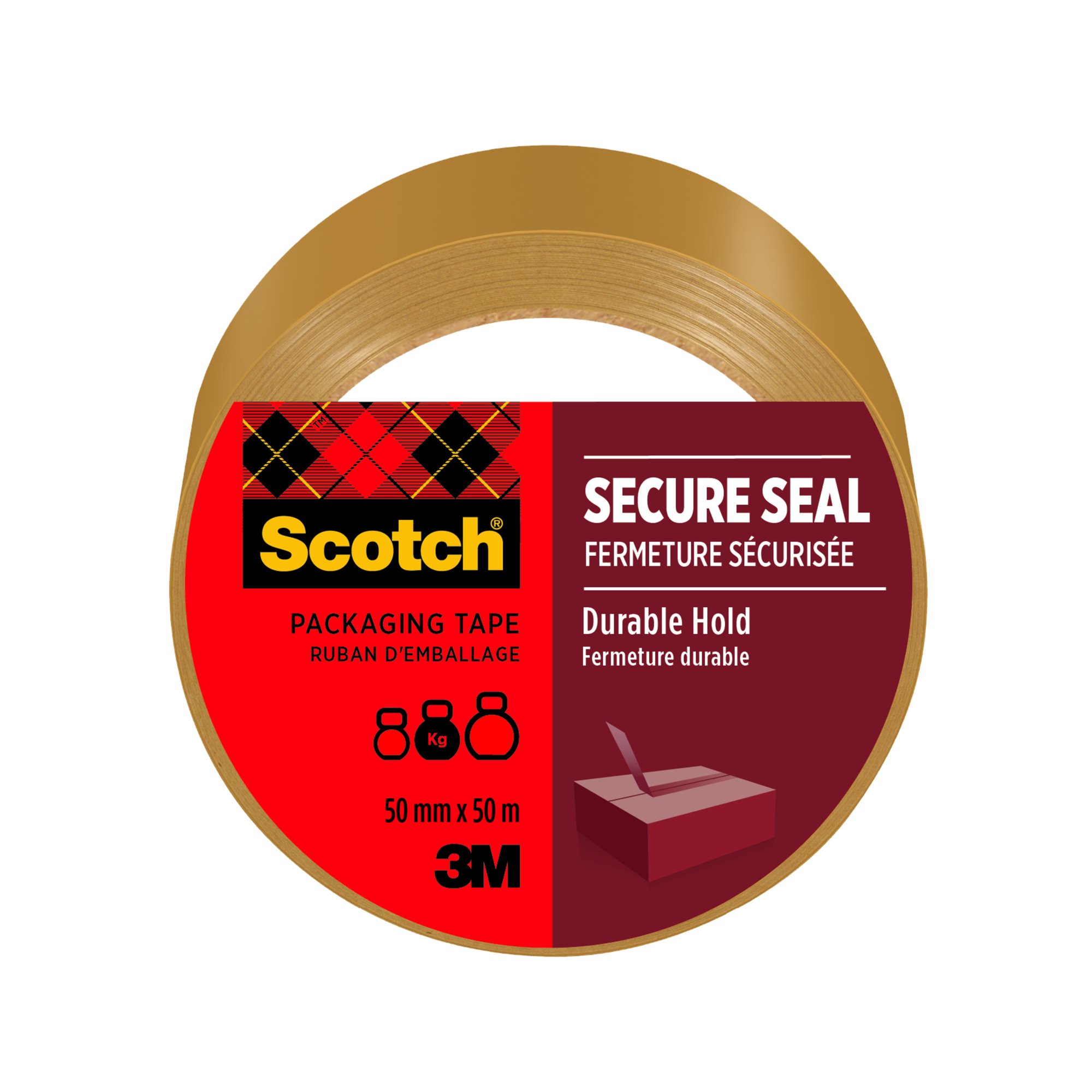 Scotch Packaging Tape Secure Seal 50mm x 50m Brown - 7100300848