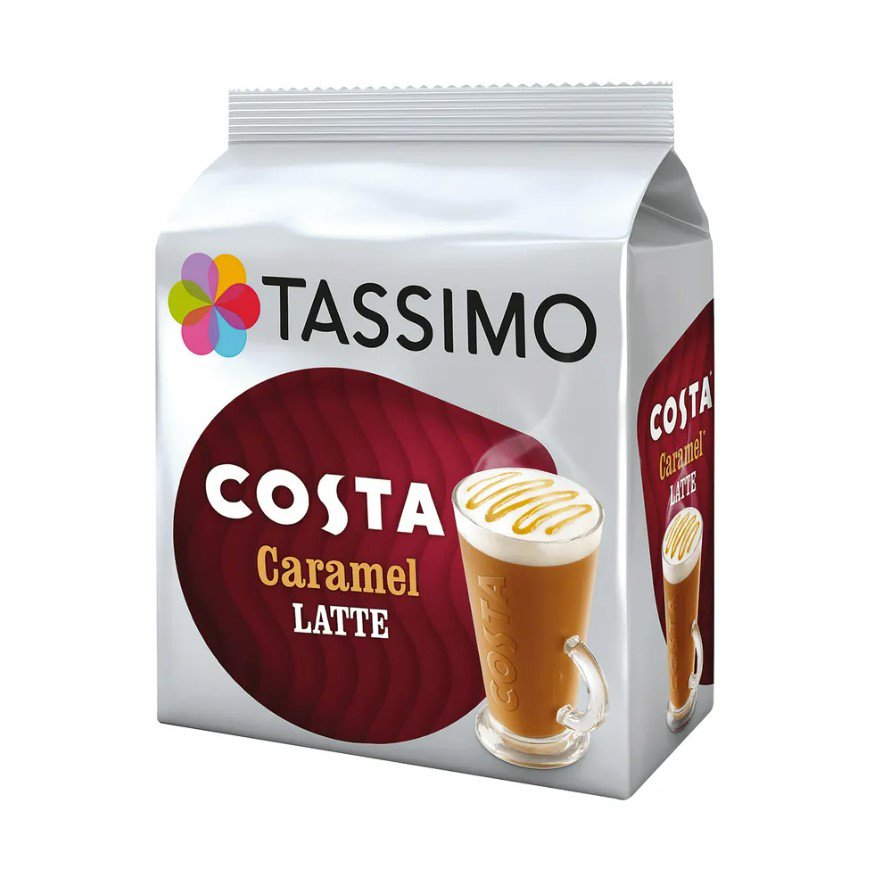 Tassimo Costa Caramel Latte Coffee Capsule Pack 8 - MPN 4071737