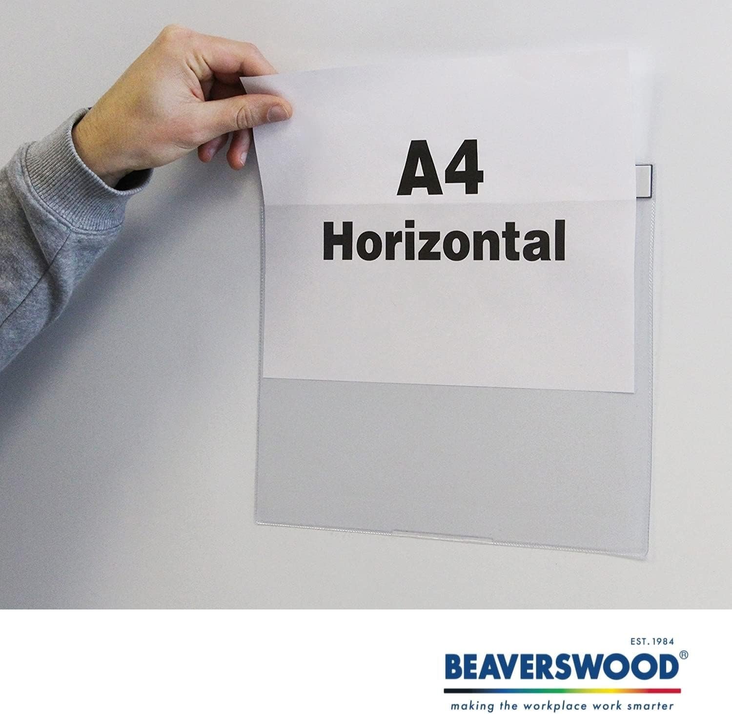Beaverswood Magnetic Document Pockets A4 Horizontal Clear - MP4H/10 ...