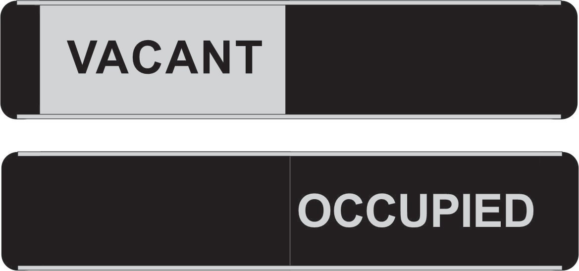 SECO Sliding Sign VACANT/OCCUPIED 255x52mm Self Adhesive - OF165