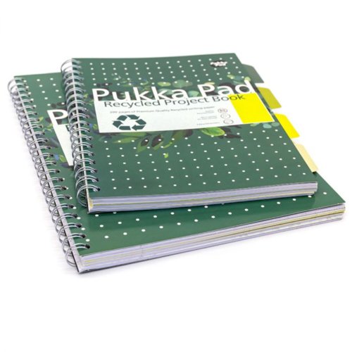 Pukka Pad Recycled Project Book A4 Wirebound 200 Pages (Pack 3) 6050-REC