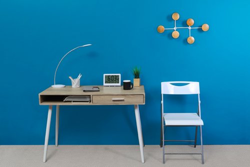 Alba Contemporary Wall Coat Hook 6 Pegs White/Light Wood - PMSIX BC