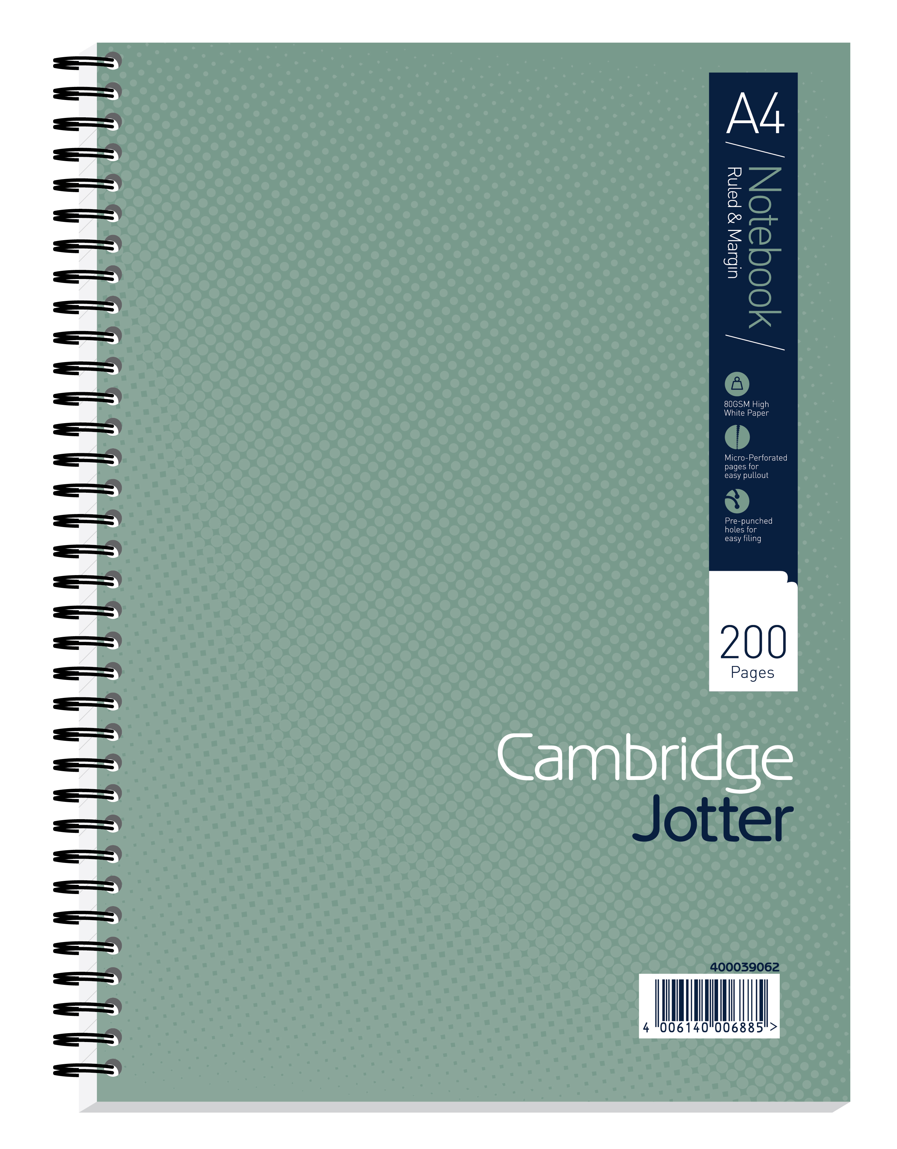 Cambridge Jotter A4 Notebook Metallic Green (Pack 3) - 400039062