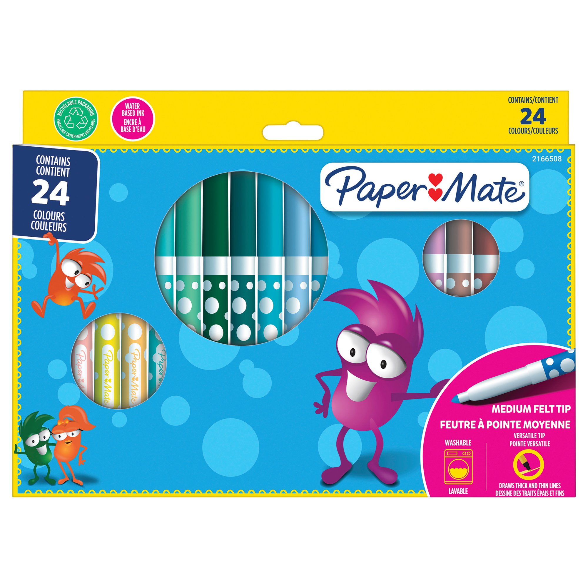 Paper Mate Childrens Felt Tip Colouring Pen Washable Assorted 2166508 ...