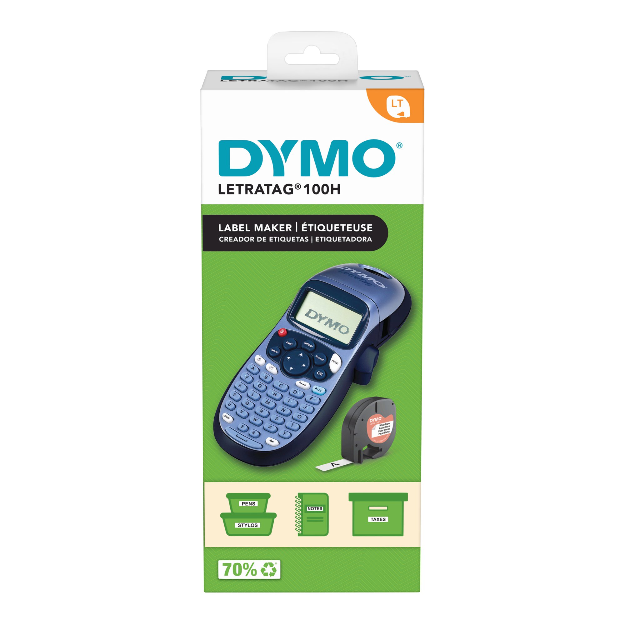 DYMO LetraTag LT-100H Handheld Label Maker Blue 2174576 - Compact ...