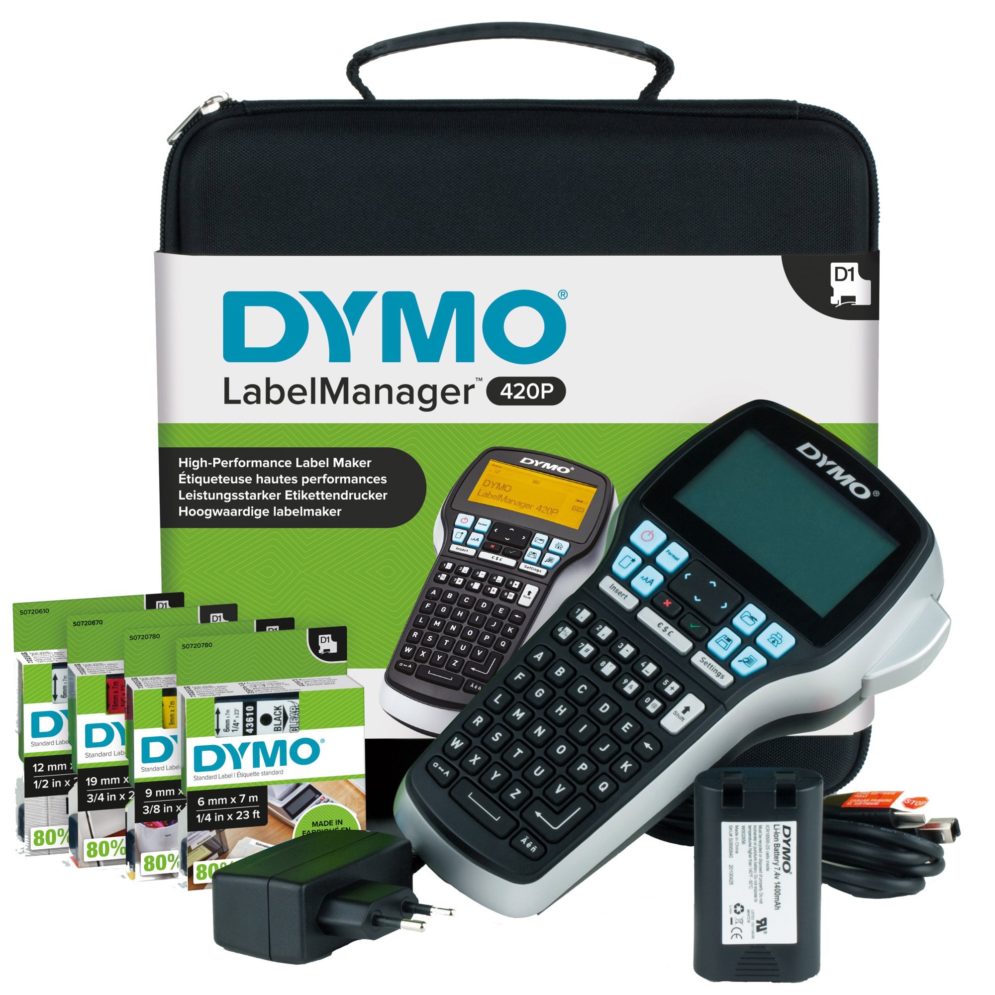 Dymo LabelManager 420P Handheld Printer S0915480 - Black/Silver ...